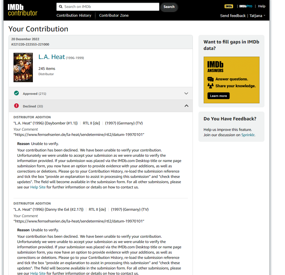 ‎More Declined proven Company Credits | IMDb Community Forums
