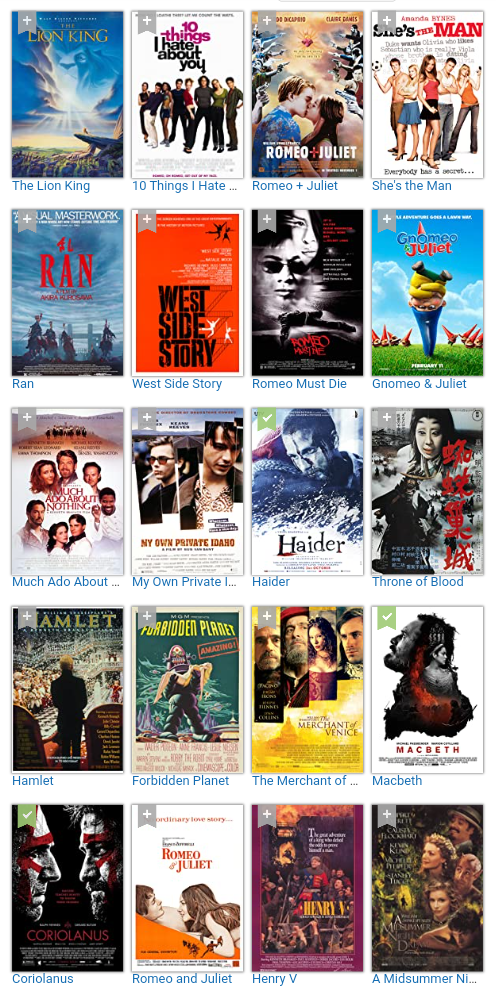 ‎LIVE POLL: William Shakespeare Inspired Movie Adaptations | IMDb Community Forums