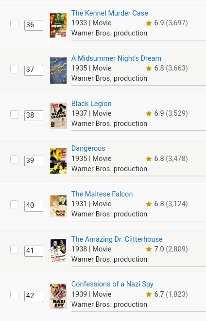 ‎LIVE POLL: Warner Bros. 100th Anniversary 1930s Movies | IMDb Community Forums