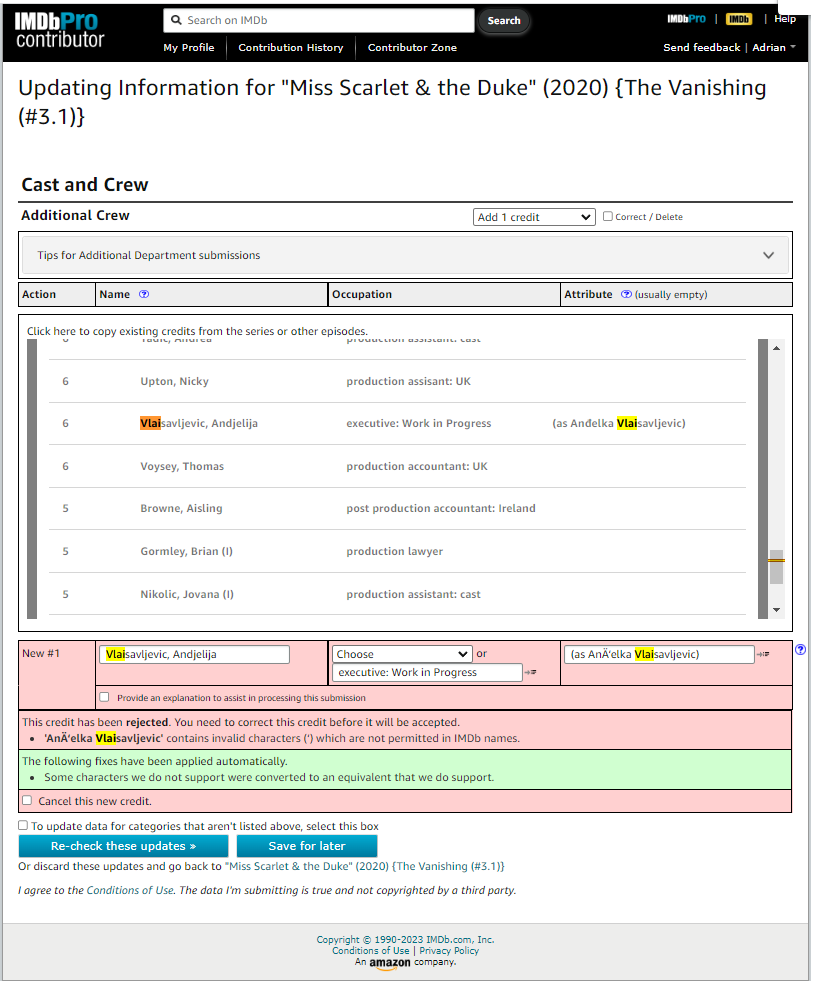 ‎bug In Field Browser When Using Certain Unicode Characters Imdb Community Forums 