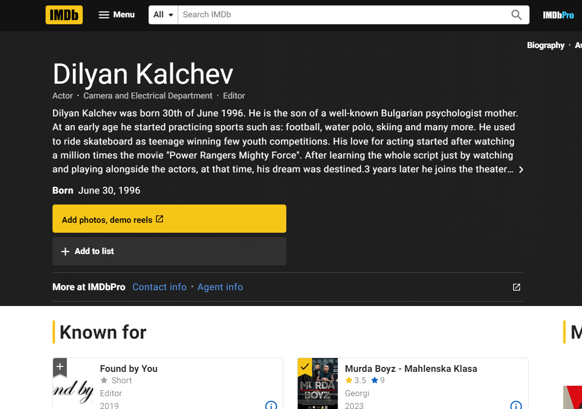 ‎Artist page HUGE problem | IMDb Community Forums