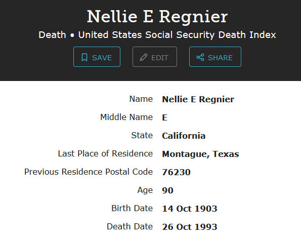 ‎Nellie Walker wrong birth and death date continued | IMDb Community Forums
