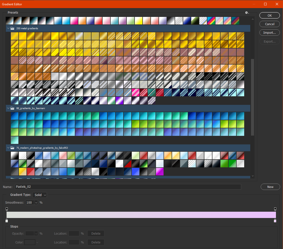 GRADIENT EDITOR GROUP FOLDER BEHAVIOUR Adobe Photoshop Family GRADIENT EDITOR GROUP FOLDER BEHAVIOUR Adobe Photoshop Family