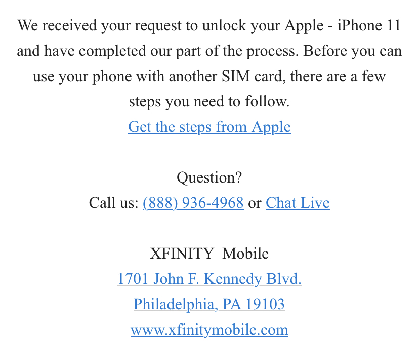 ‎My Mobile Is Paid Off Yet Xfinity Has Not Fully Unlocked It For Resale ...