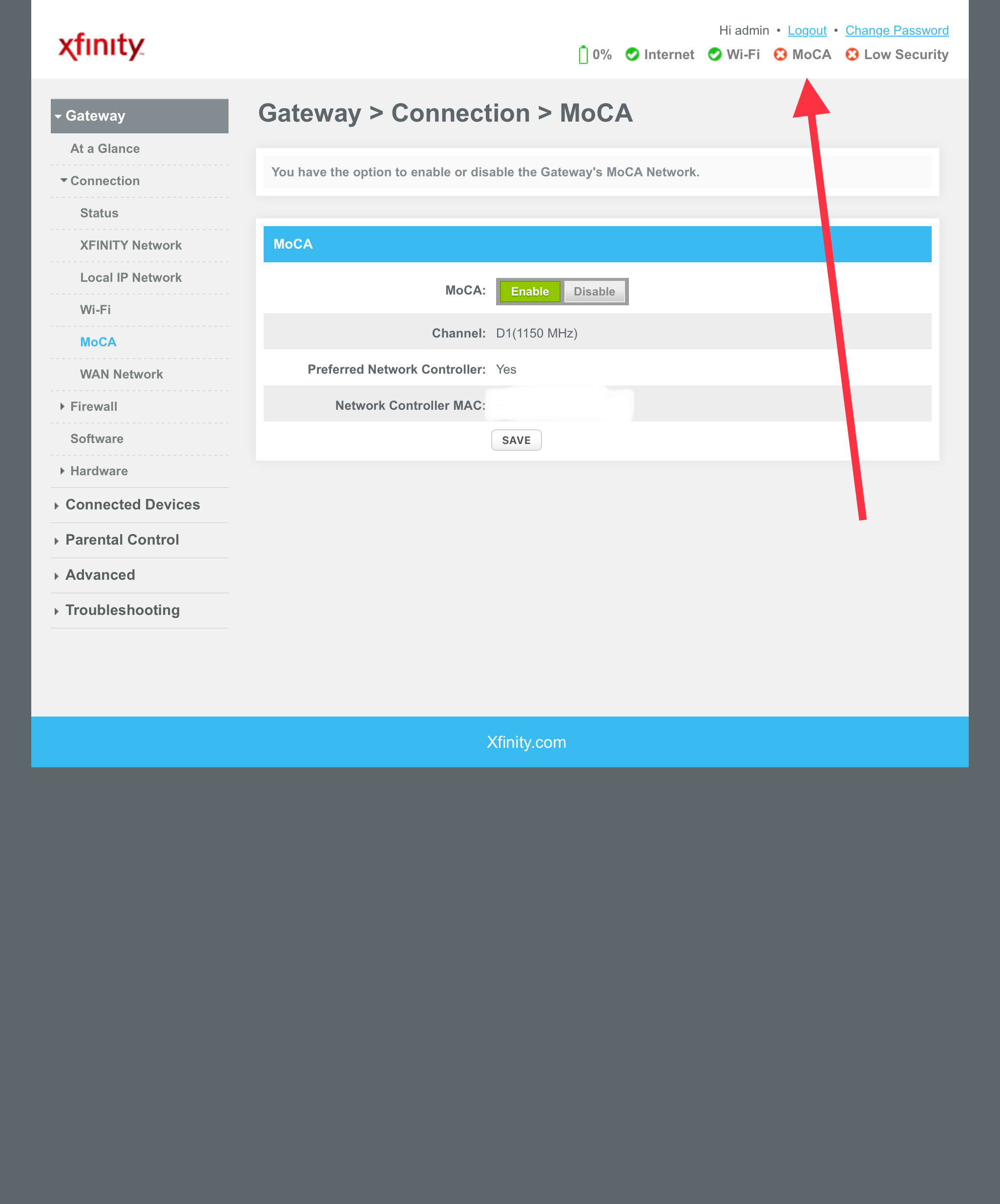 ‎HOW TO ACTIVATE MOCA? | Xfinity Community Forum
