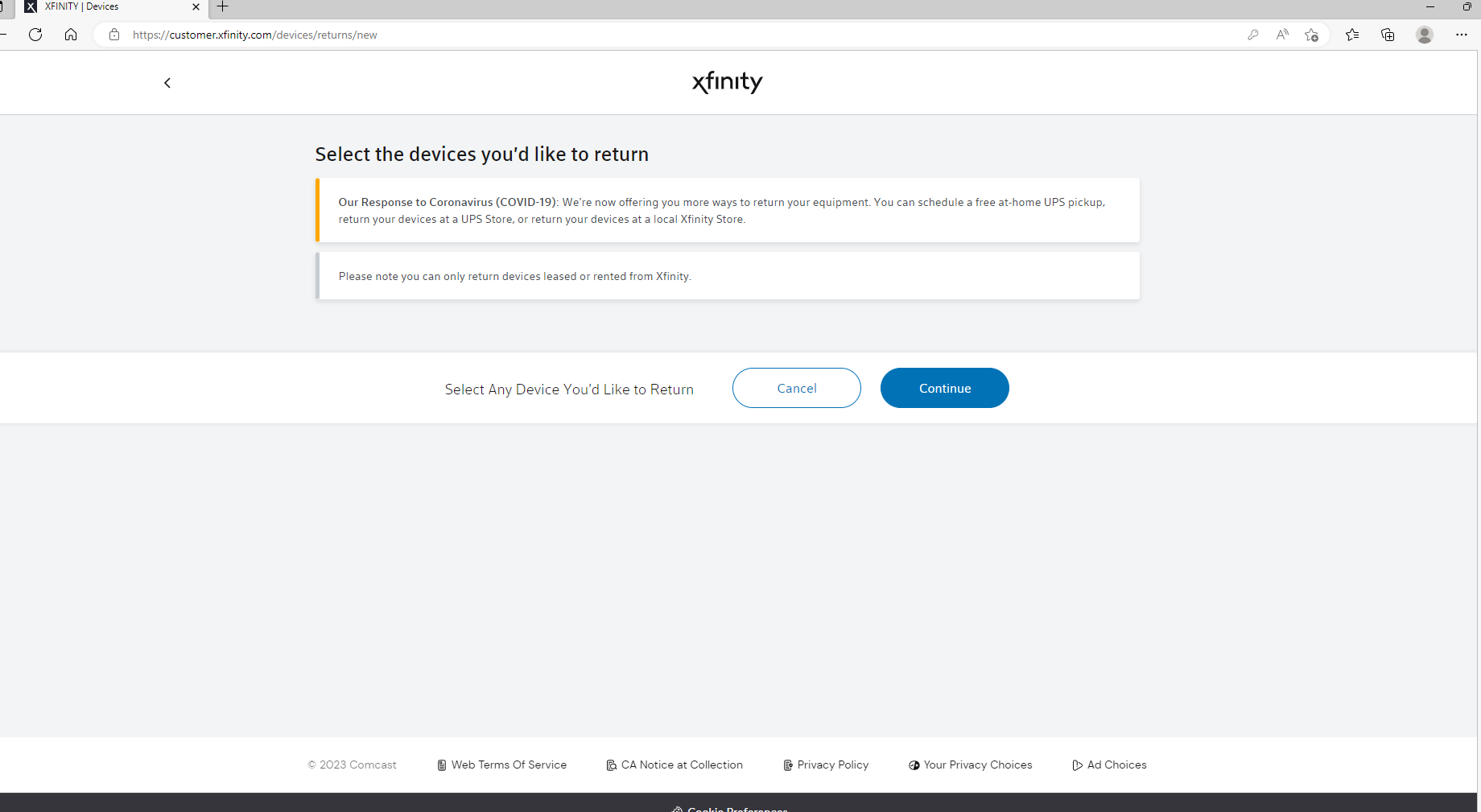  Return Label Not Generating Xfinity Community Forum