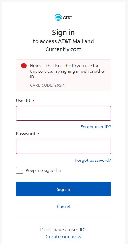 ‎Bellsouth.net email log-in failure / Care Code 205.4 | AT&T Community ...