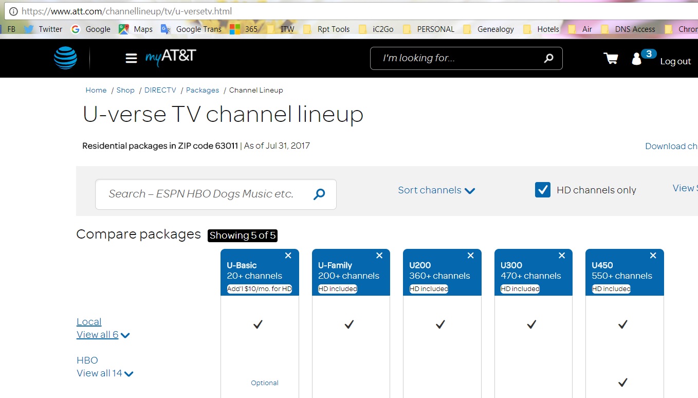 ‎U200 - YOUR website indicates HD included....NOT! | AT&T Community Forums
