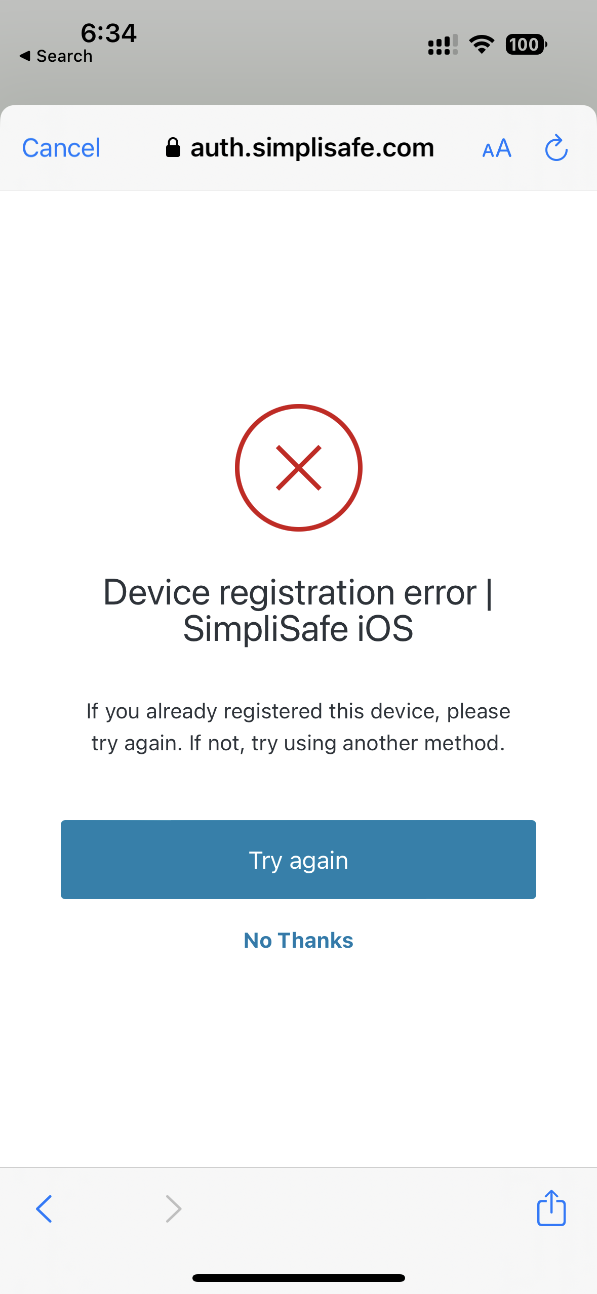 ‎passkey Error App And Support Site Simplisafe Support Home