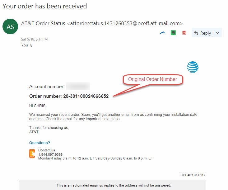 Original Order was changed and Billing Removed. | AT&T Business Forums